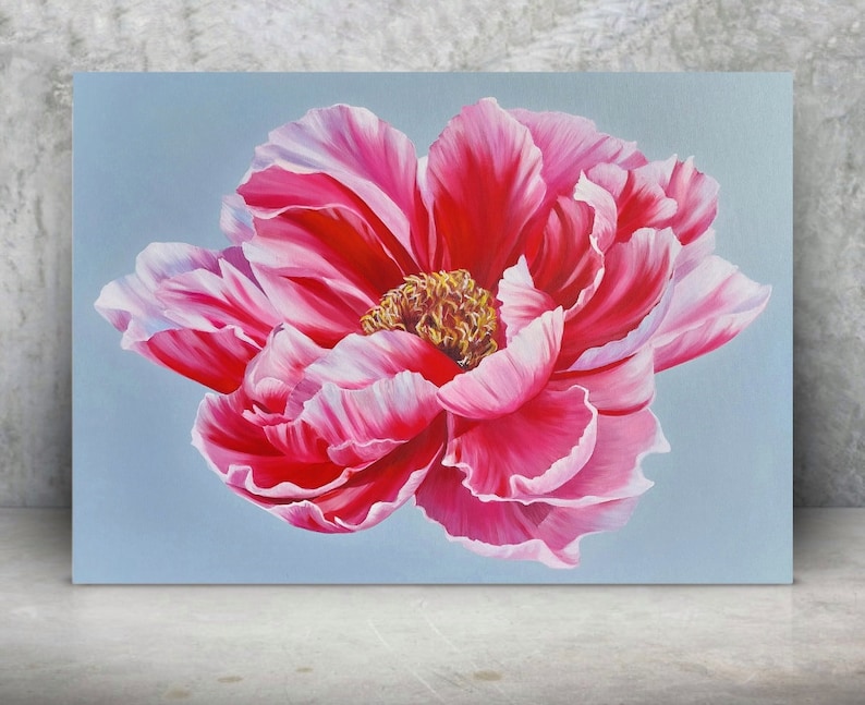 Peony Painting, Acrylic Artwork, Floral Acrylics, Botanical Painting ...