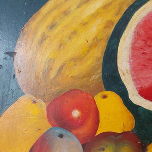 Still Life of Fruits, Antique Painting, Ancient Painting, Original Oil ...