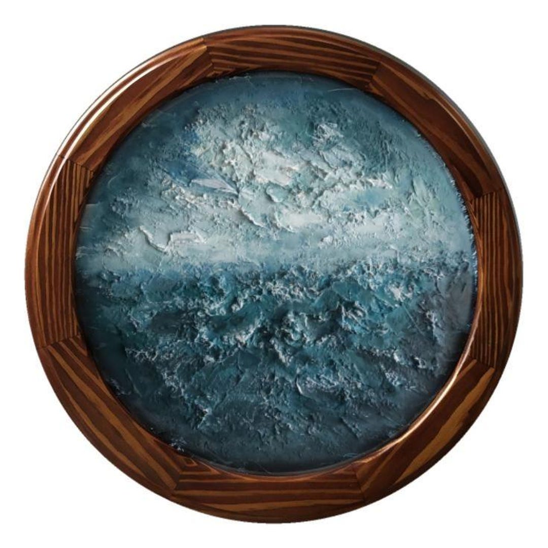 Textured Painting "sea", Sculptural Painting, 3D Art, Textured Painting ...