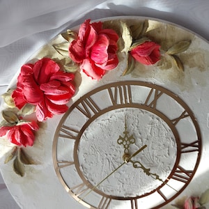 Clocks Using Sculptural Painting Technique, Floral Clocks, Wall Clocks ...