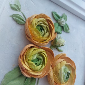 Sculpture Painting Ranunculus, Three-dimensional Gypsum Flowers, 3D ...