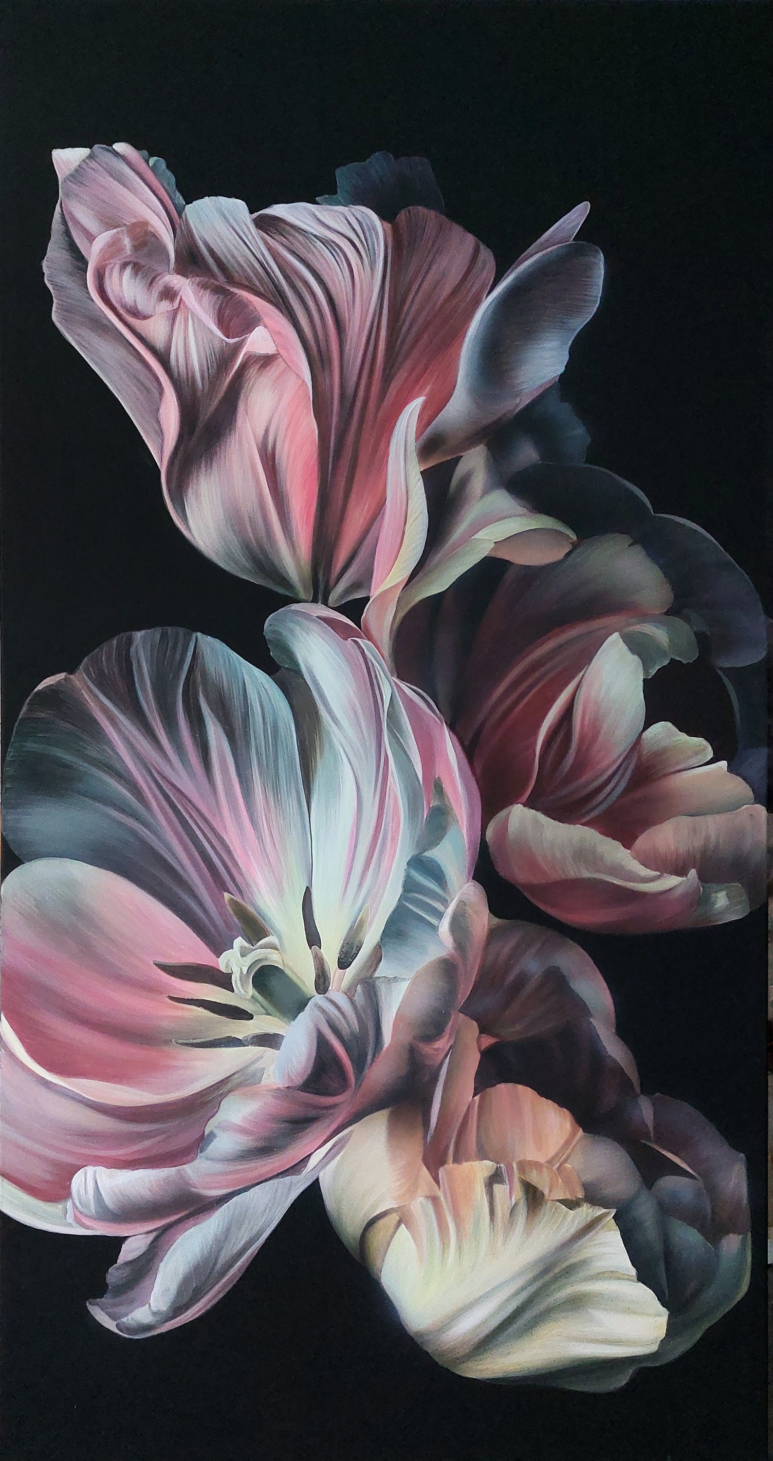 Tulip Painting, Realism Flowers,realistic Oil Painting, Original Oil ...