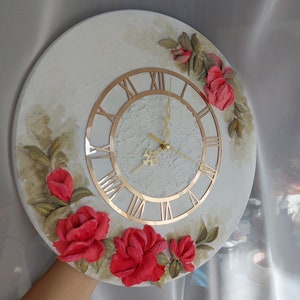 Clocks Using Sculptural Painting Technique, Floral Clocks, Wall Clocks ...