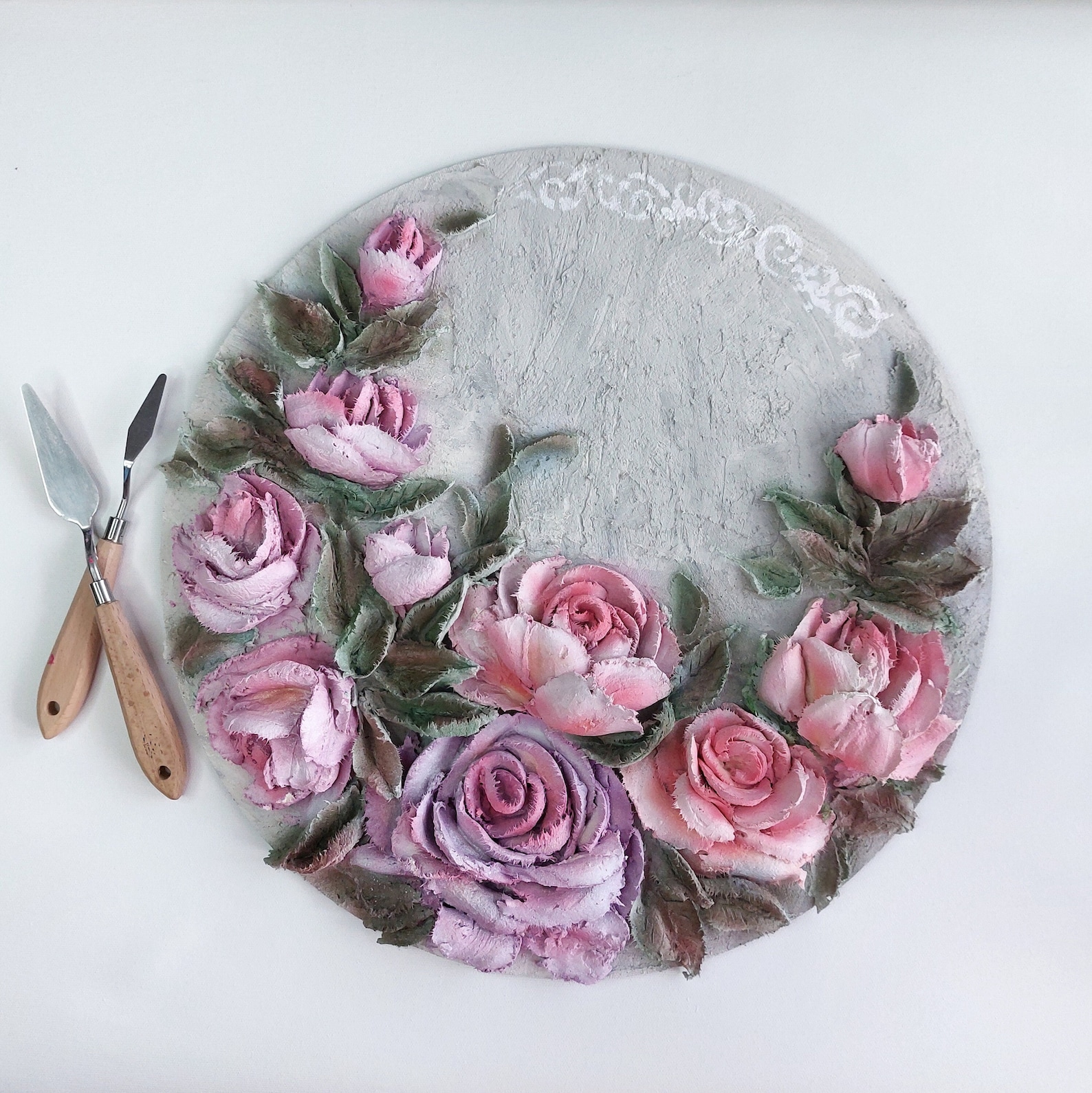 Sculpture Painting, Texture Paste Painting, Decorative Plaster Panel ...