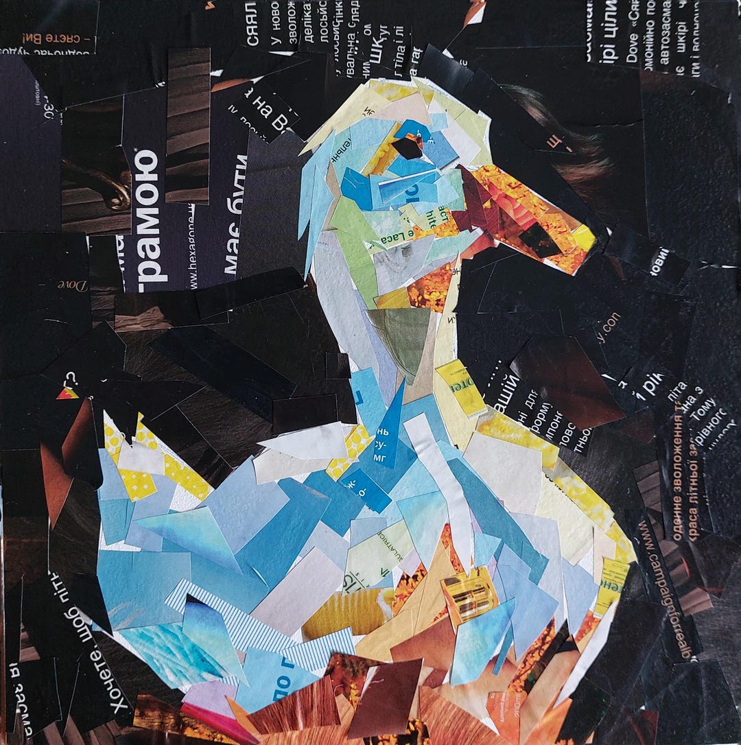Goose Art Collage, Wall Decor, Newspaper Art, Goose, Jock, Donald Duck ...