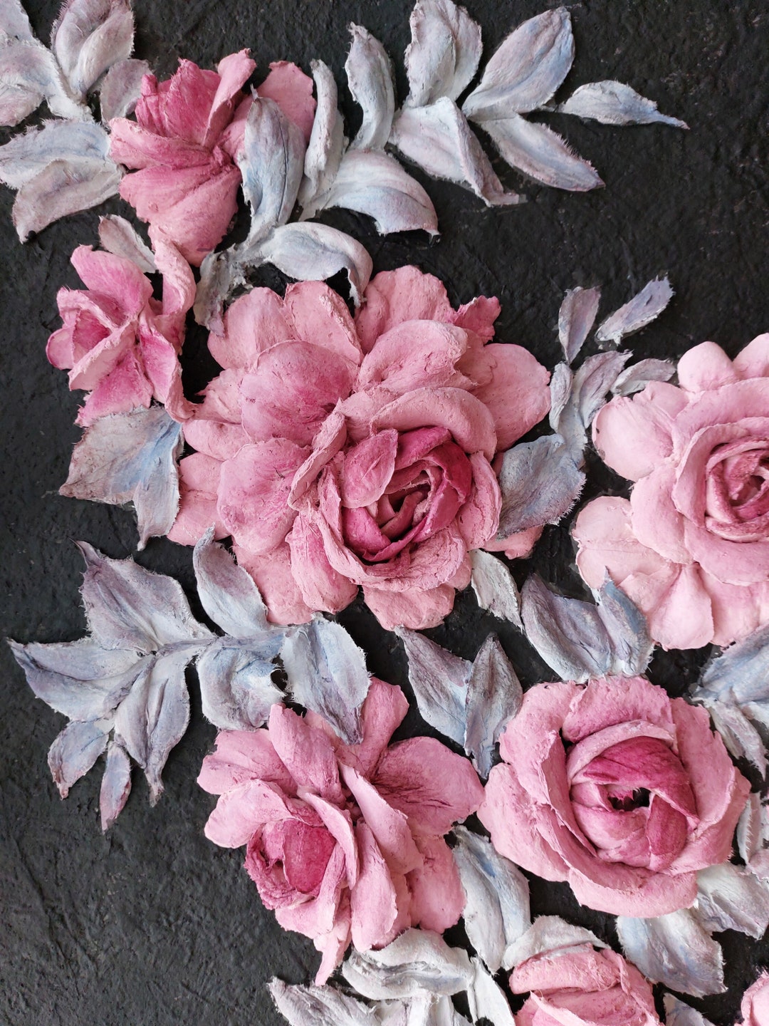 Bas-relief, 3D Roses, Sculpture Painting With Plaster,flowers With ...