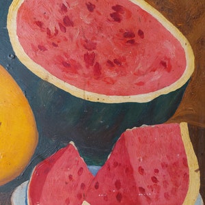 Still Life of Fruits, Antique Painting, Ancient Painting, Original Oil ...
