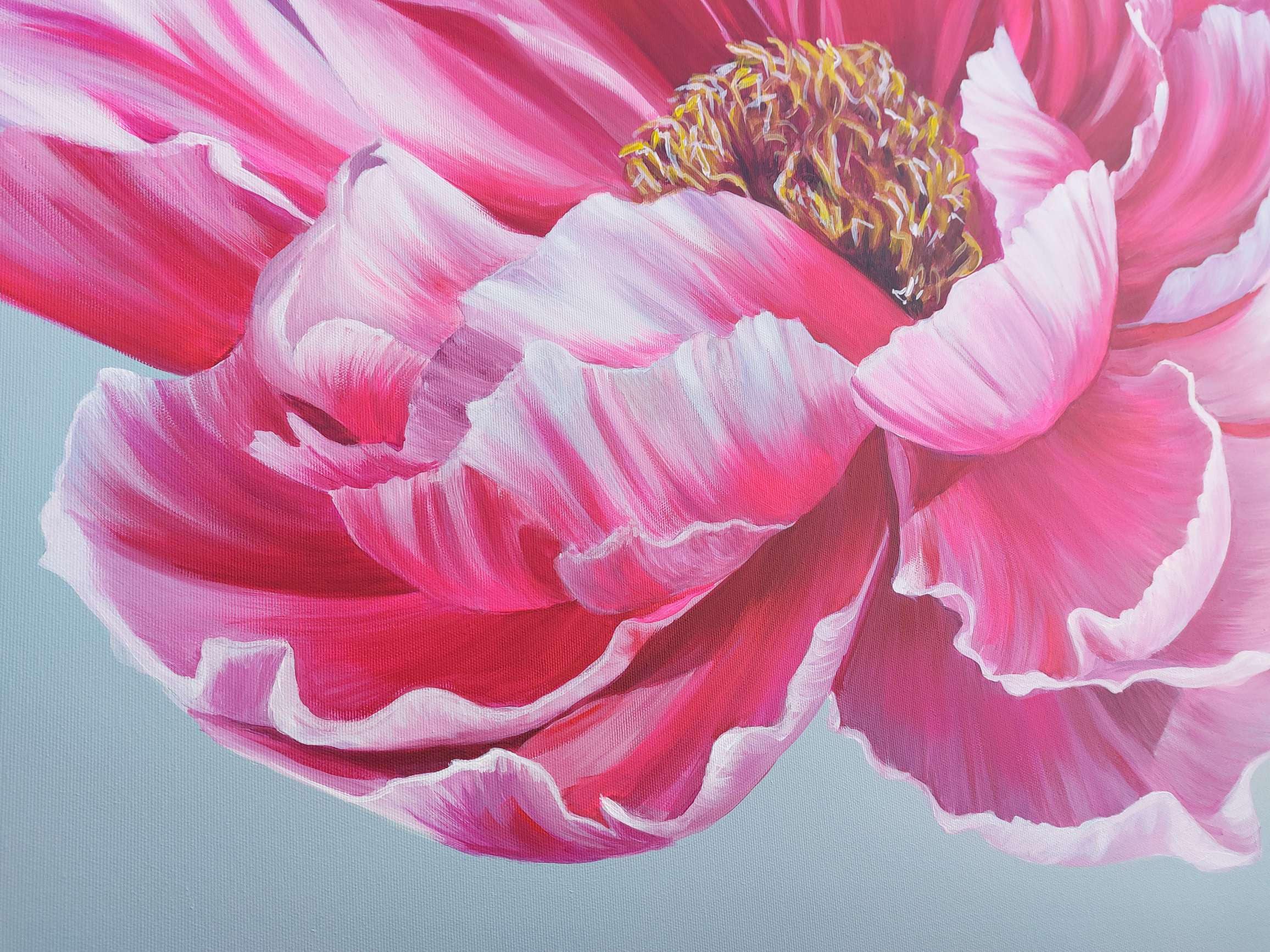 Peony Painting, Acrylic Artwork, Floral Acrylics, Botanical Painting ...