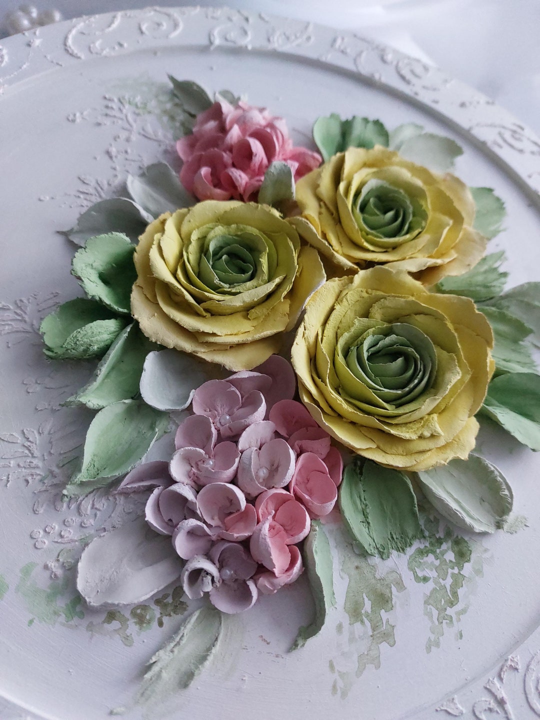 Sculpture Painting Ranunculus, Three-dimensional Gypsum Flowers, 3D ...