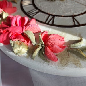 Clocks Using Sculptural Painting Technique, Floral Clocks, Wall Clocks ...
