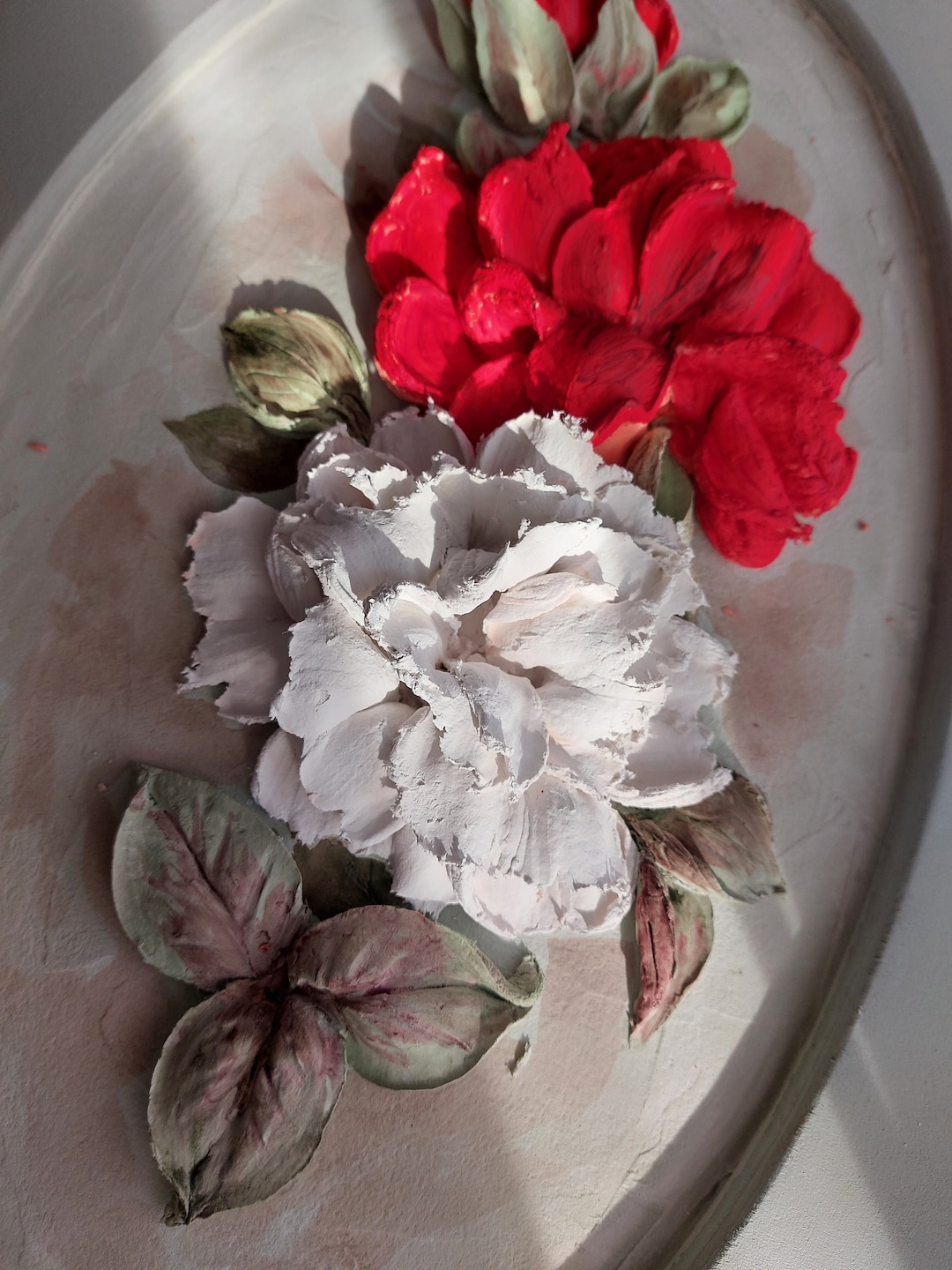 Roses Sculpture Painting, 3d Roses Art, 3d Sculpture Painting, 3d ...