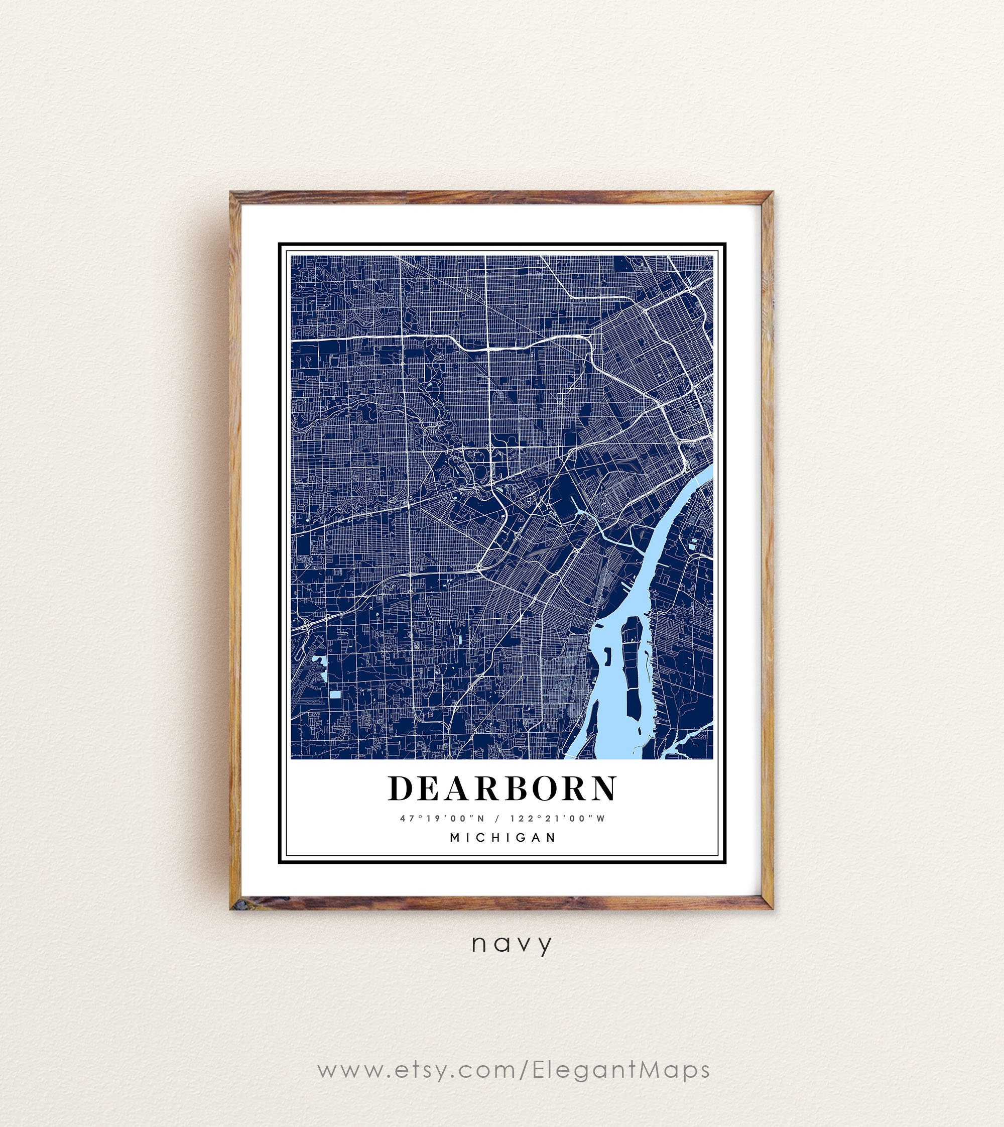 Dearborn Michigan Map Dearborn MI Map Dearborn City Map | Etsy