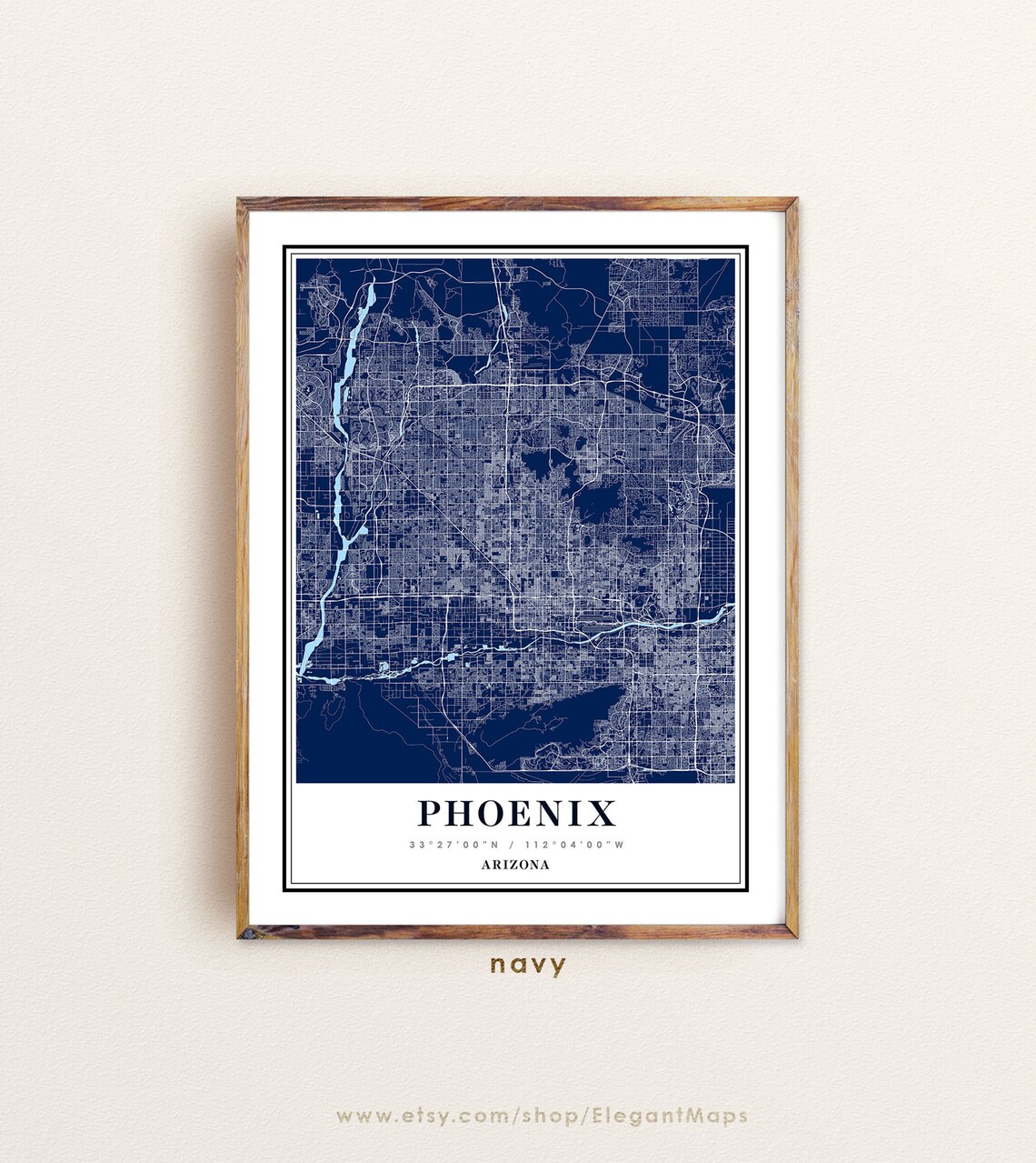 Phoenix Arizona map Phoenix AZ map Phoenix city map Phoenix | Etsy