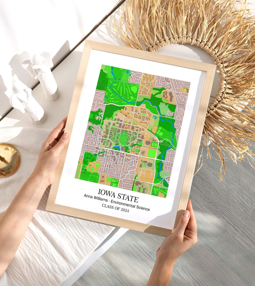 University College Map Print - Custom Campus University Poster ...