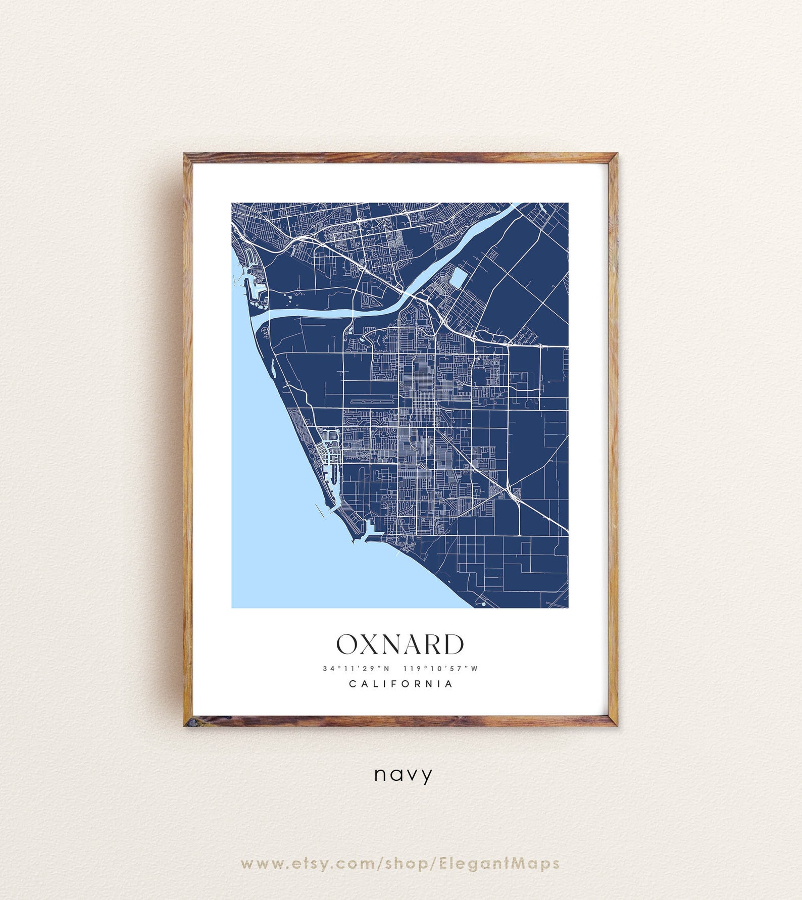 Oxnard California Map Oxnard CA Map Oxnard City Print - Etsy