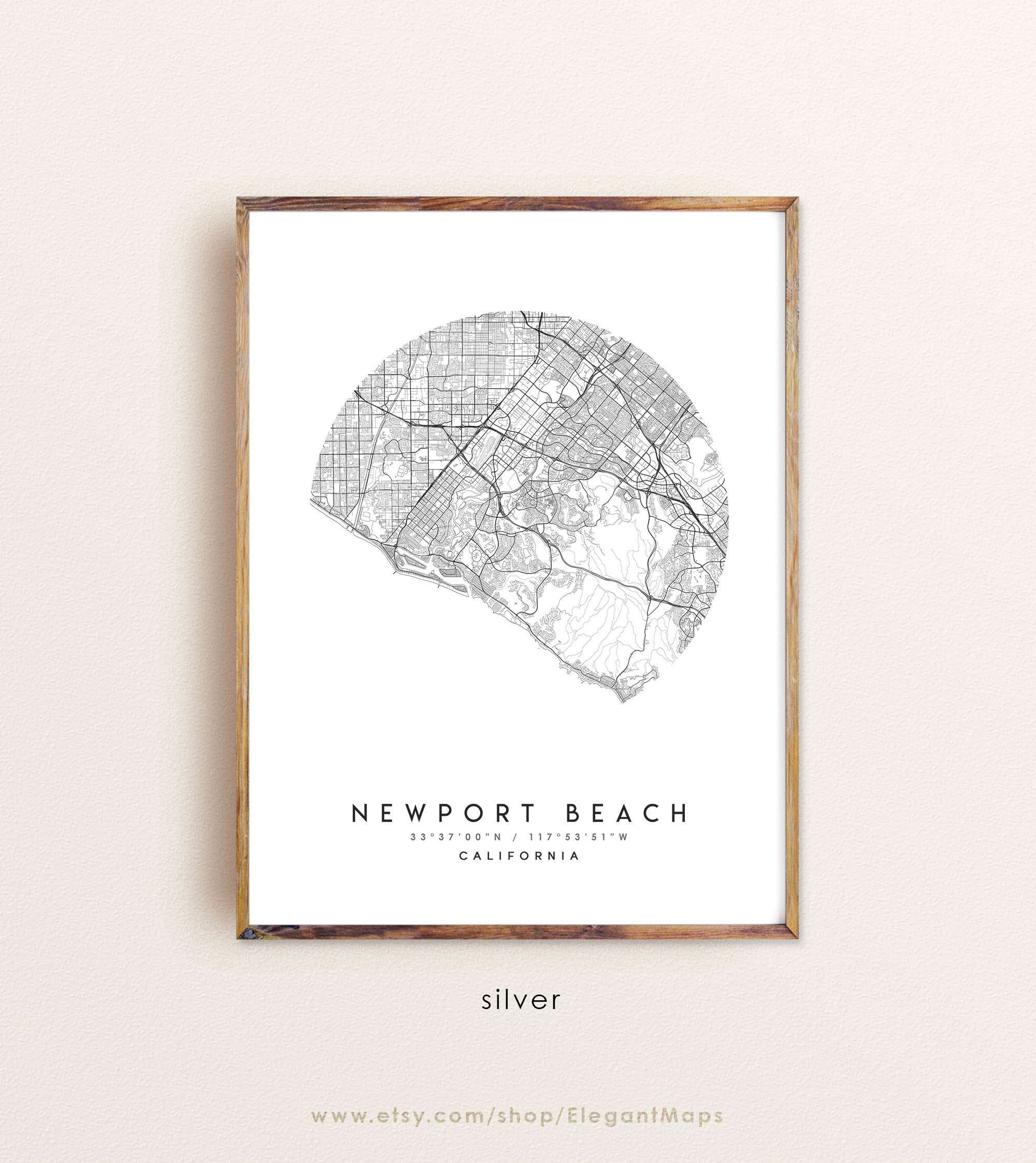 Newport Beach California Newport Beach CA map Newport Beach | Etsy