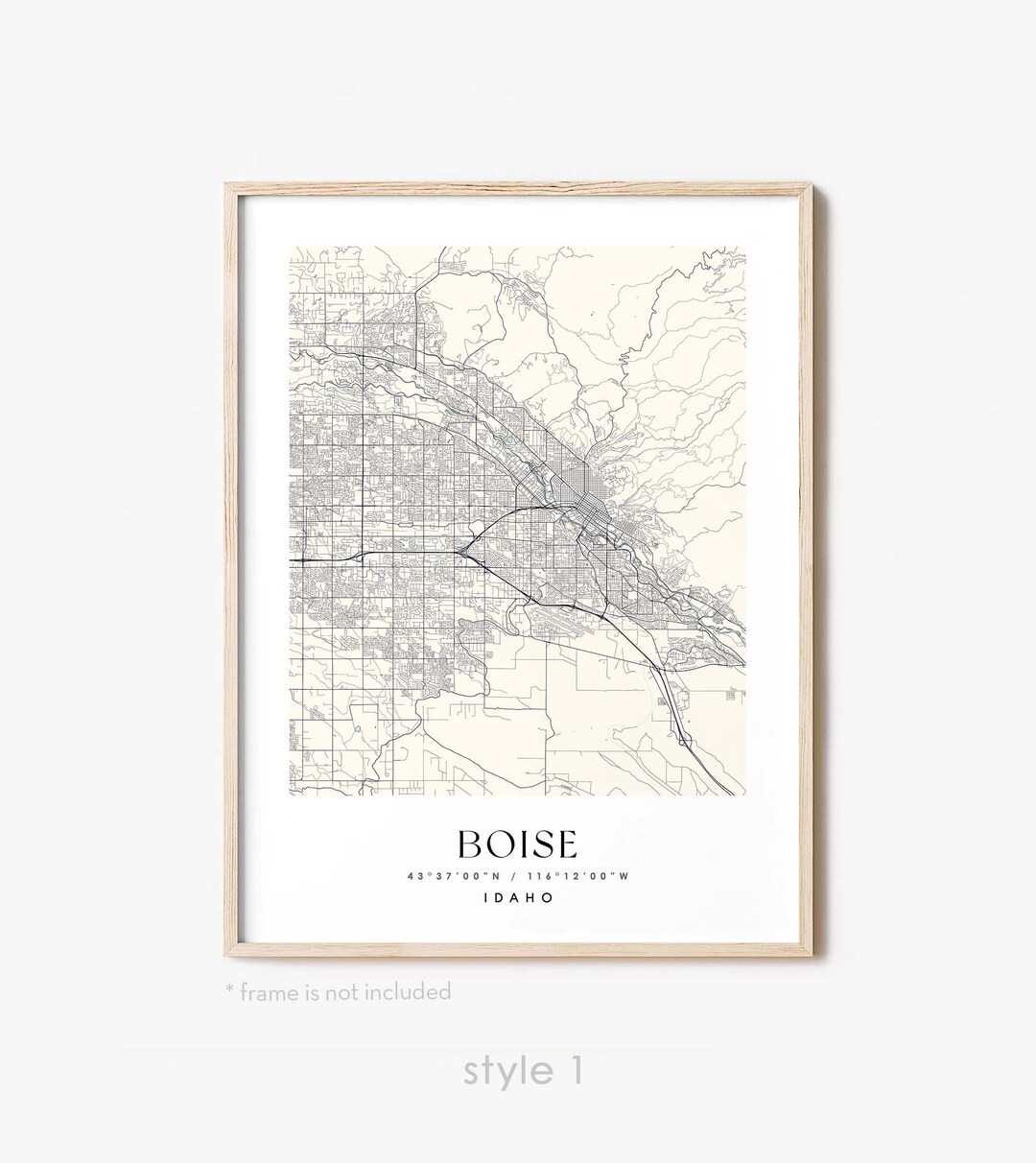 Boise City Map Poster: A Stylish and Detailed Depiction of the - Etsy