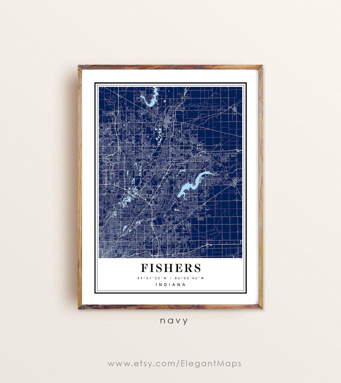 Fishers Indiana Map Fishers IN Map Fishers City Map Fishers - Etsy