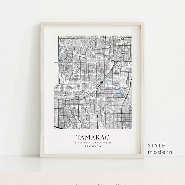 Map Florida - Etsy