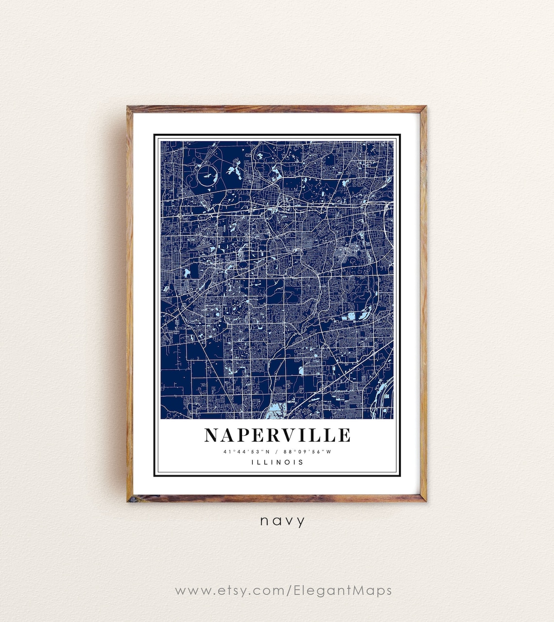Naperville Illinois Map Naperville IL Map Naperville City - Etsy