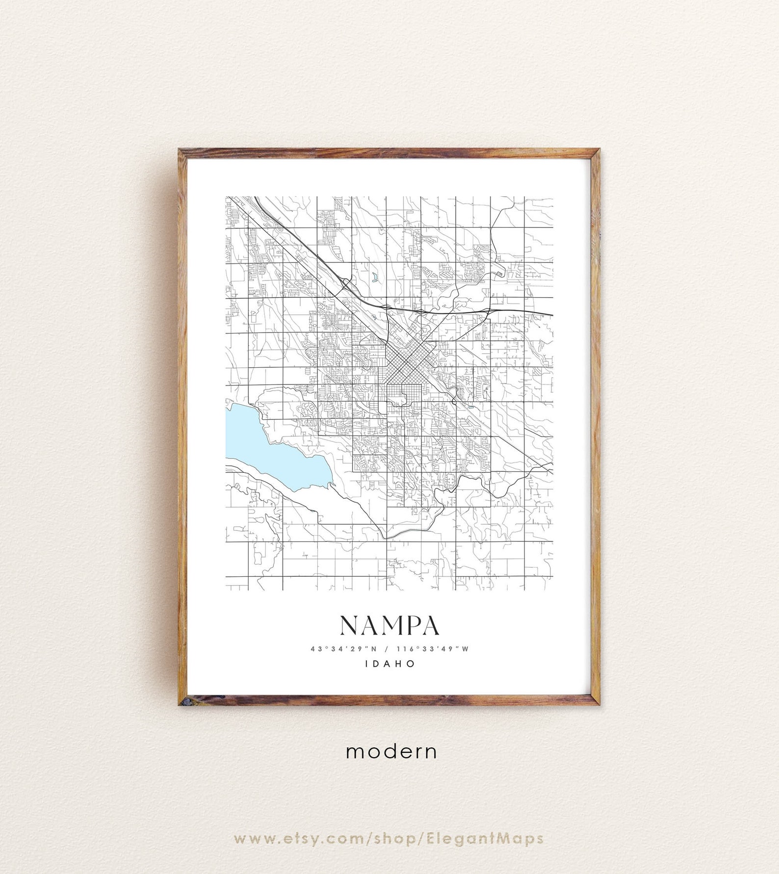 Nampa Idaho Map Nampa ID Map Nampa City Print Nampa Poster - Etsy