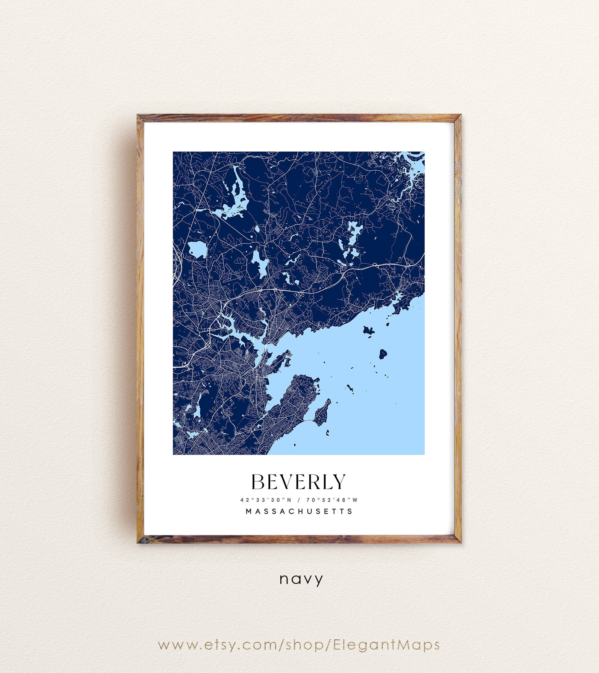 Beverly Massachusetts Map Beverly MA Map Beverly City Print - Etsy