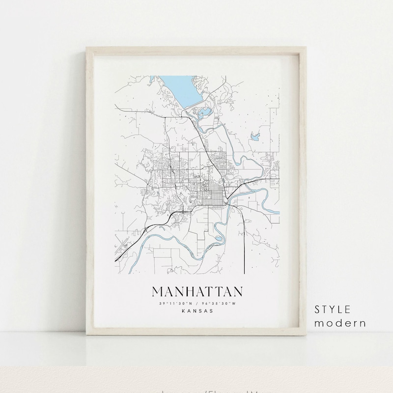 Manhattan Map - Etsy