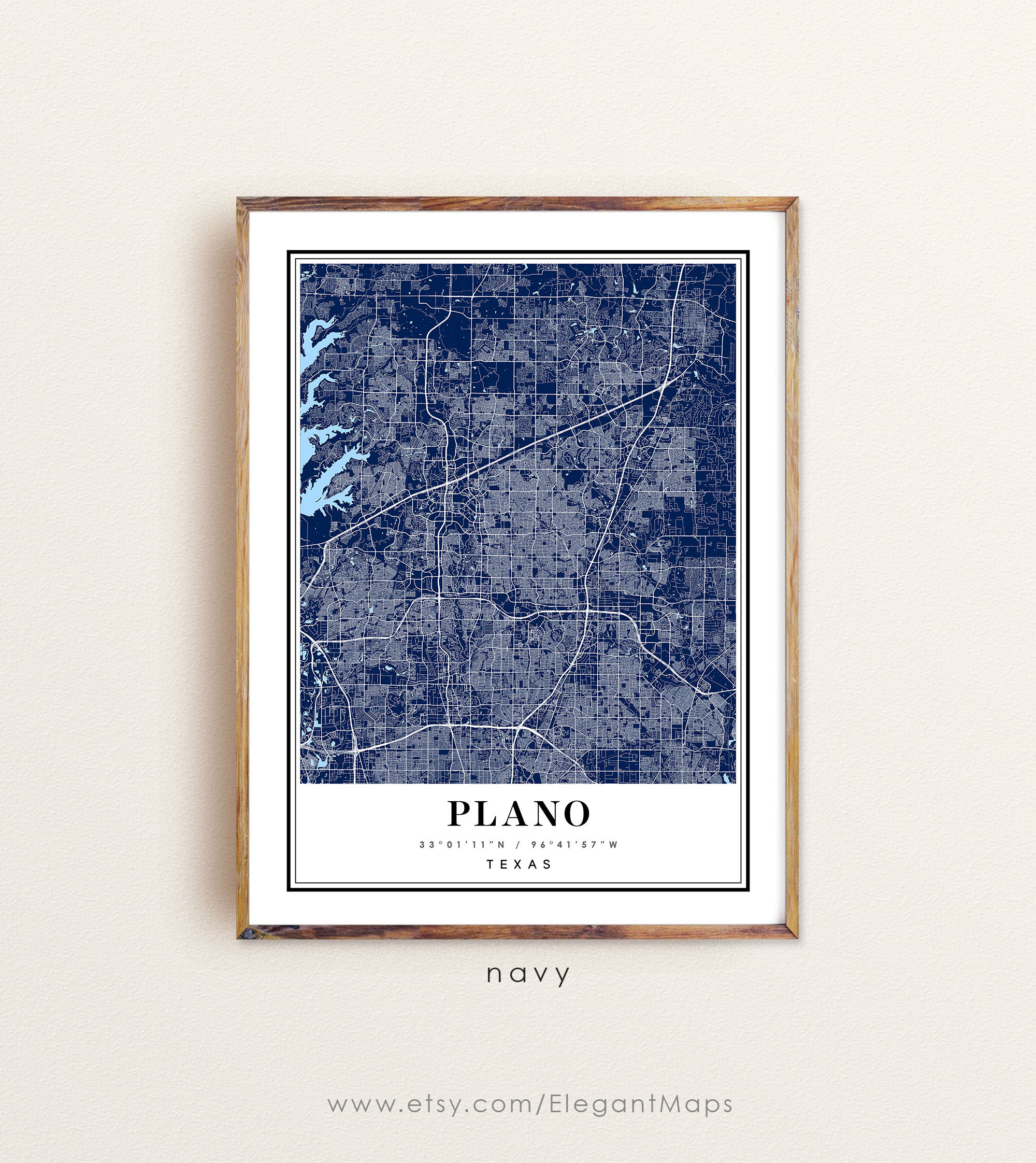 Plano Texas Map Plano TX Map Plano City Map Plano Print | Etsy