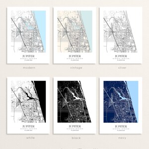 Jupiter Florida Map, Jupiter FL Map, Jupiter City Print, Jupiter Poster ...