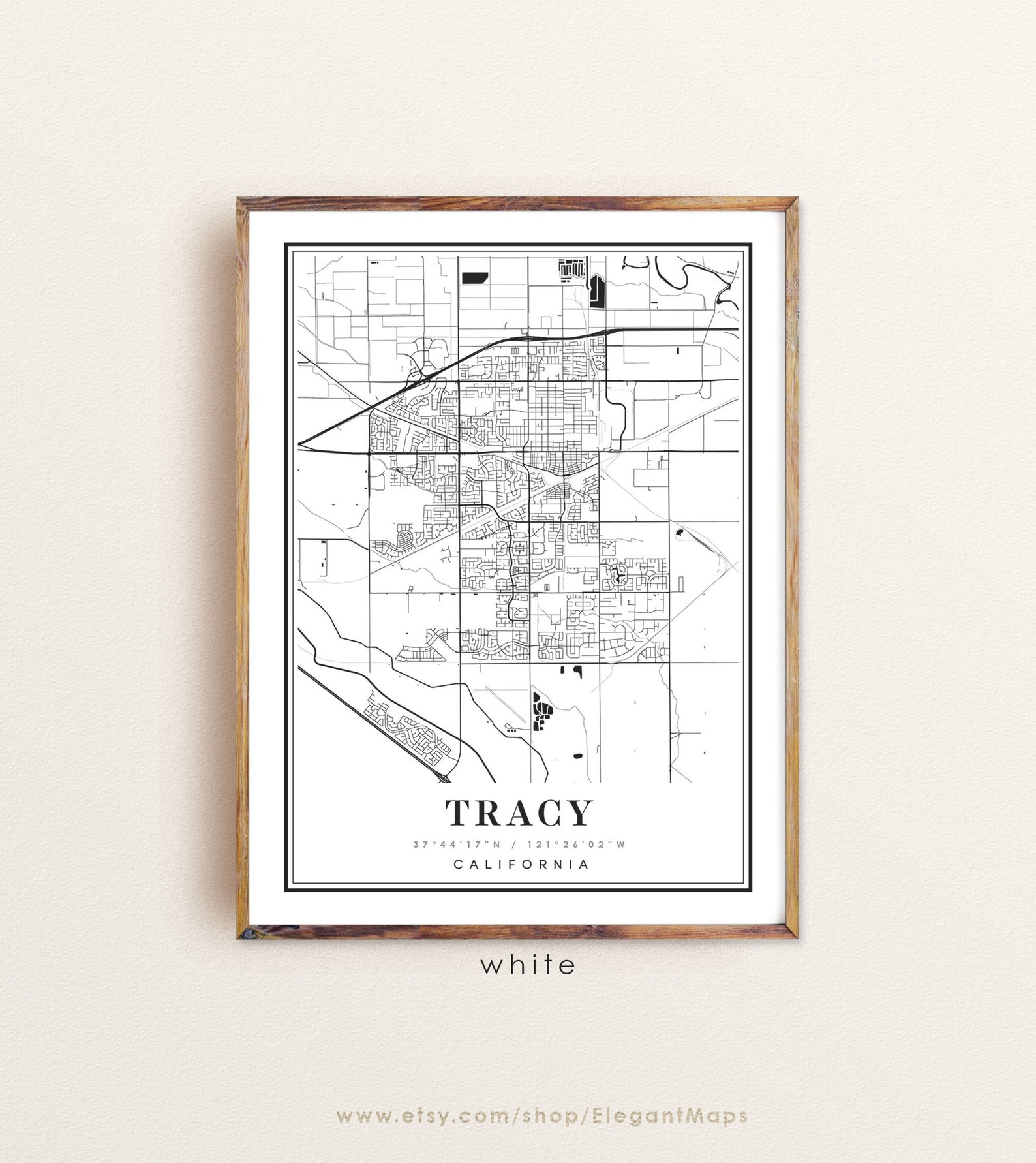 Tracy California map Tracy CA map Tracy city map Tracy | Etsy
