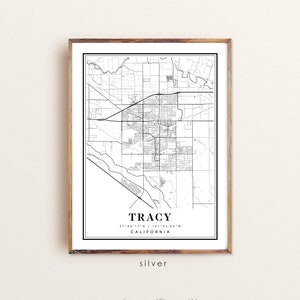 Tracy California Map, Tracy CA Map, Tracy City Map, Tracy Print, Tracy ...