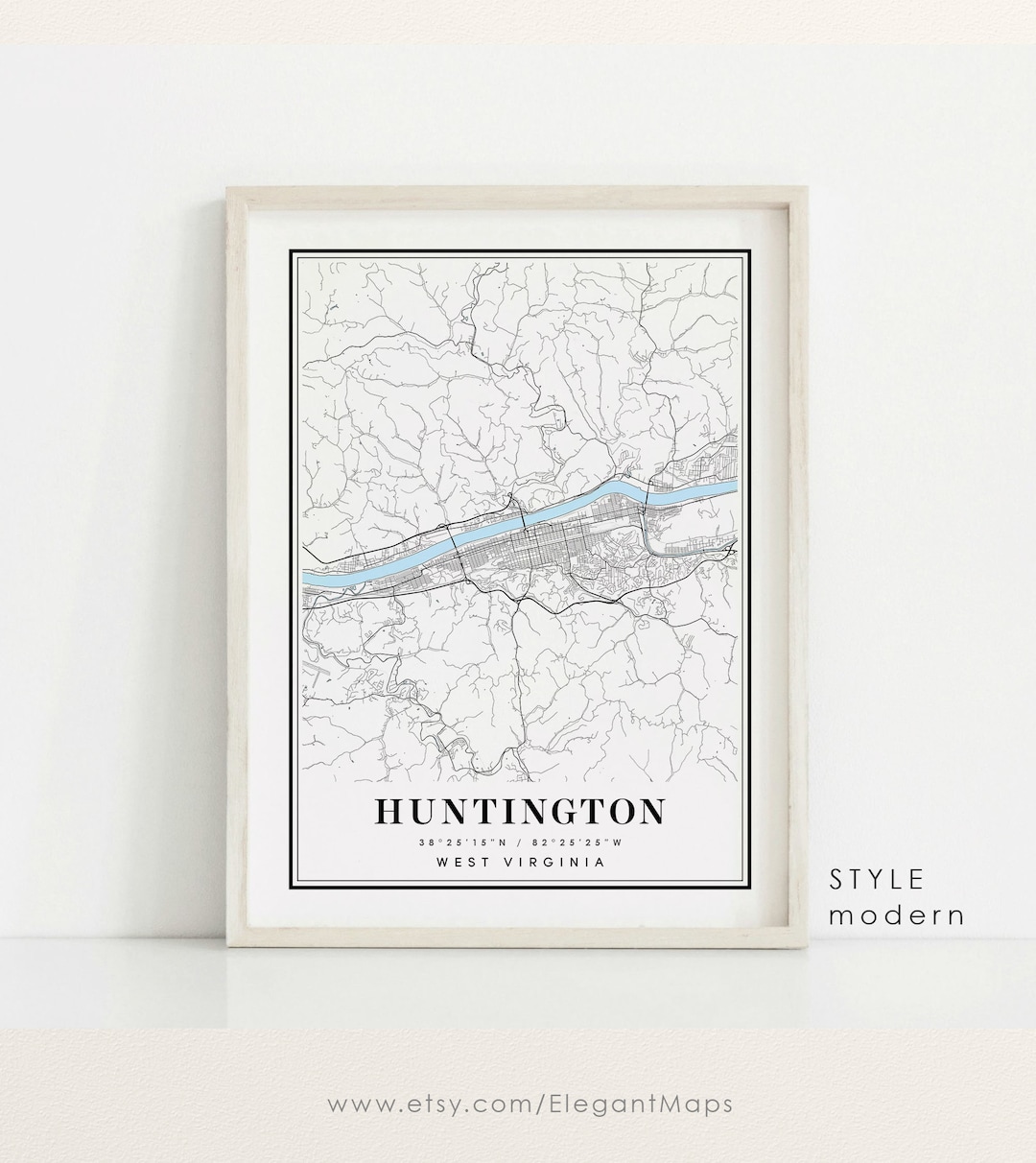 Huntington West Virginia Map, Huntington WA Map, Huntington City Map ...