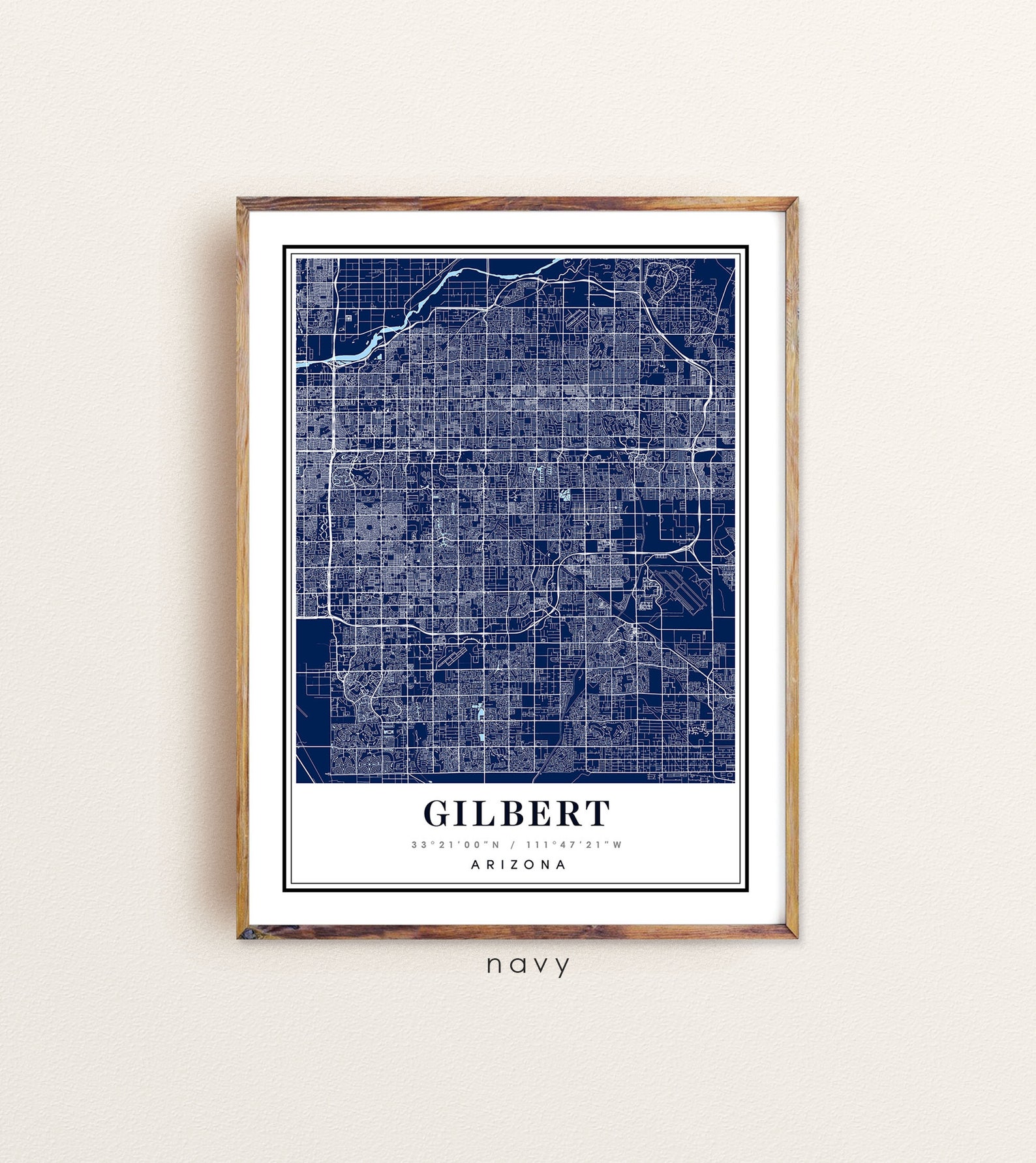 Gilbert Arizona map Gilbert AZ map Gilbert city map Gilbert | Etsy
