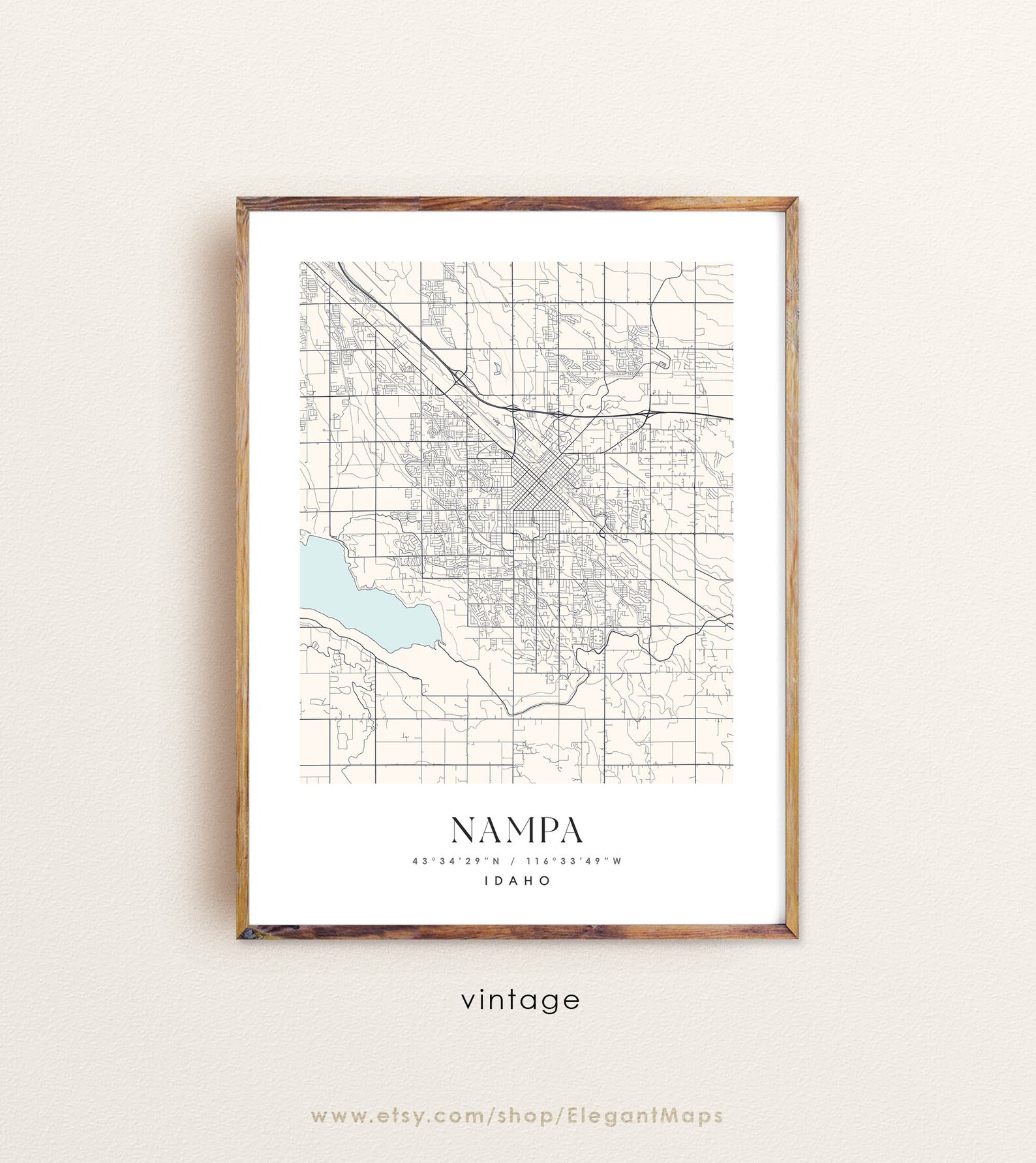 Nampa Idaho Map Nampa ID Map Nampa City Print Nampa Poster - Etsy