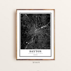 Dayton Ohio Map Dayton OH Map Dayton City Map Dayton Print - Etsy