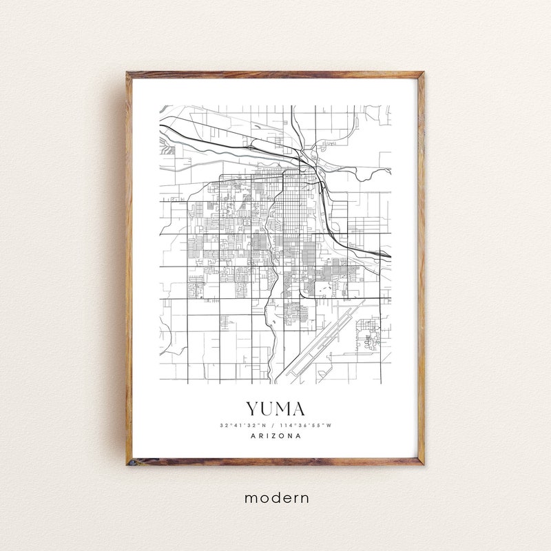 Yuma on Arizona Map - Etsy