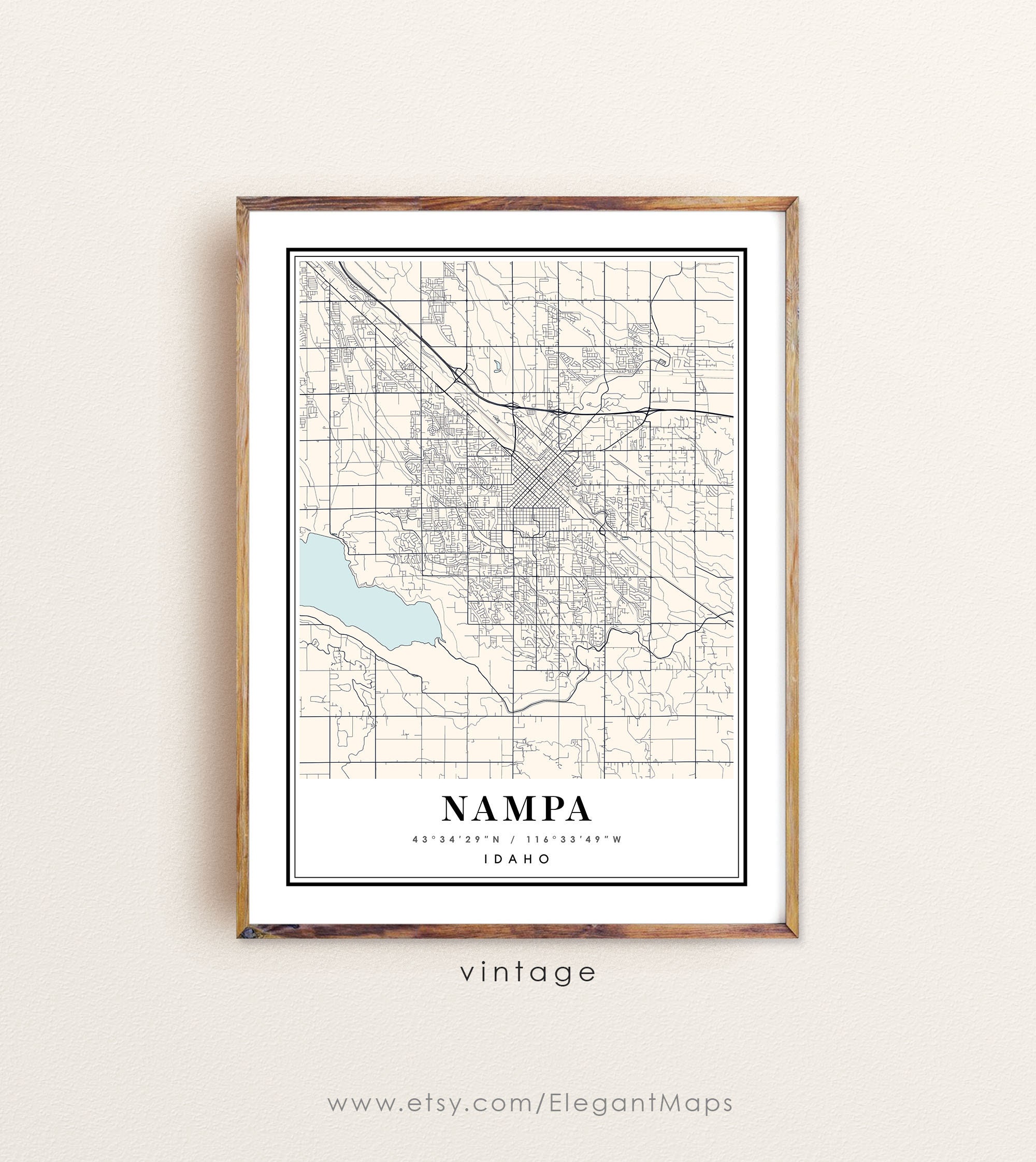 Nampa Idaho Map Nampa ID Map Nampa City Map Nampa Print | Etsy