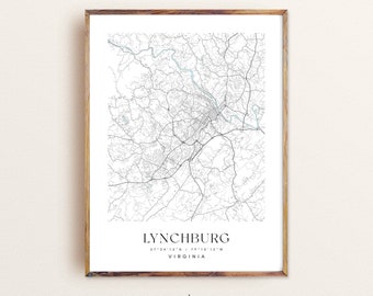 Lynchburg Virginia Map, Lynchburg VA Map, Lynchburg City Map, Lynchburg ...