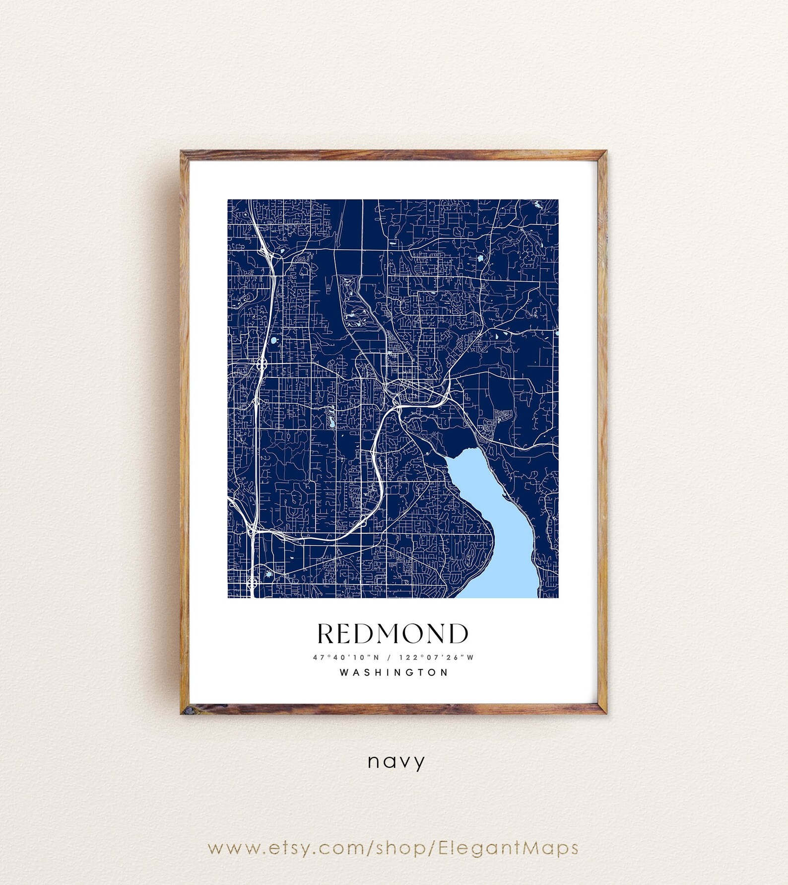 Redmond Washington Map Redmond WA Map Redmond City Print - Etsy UK