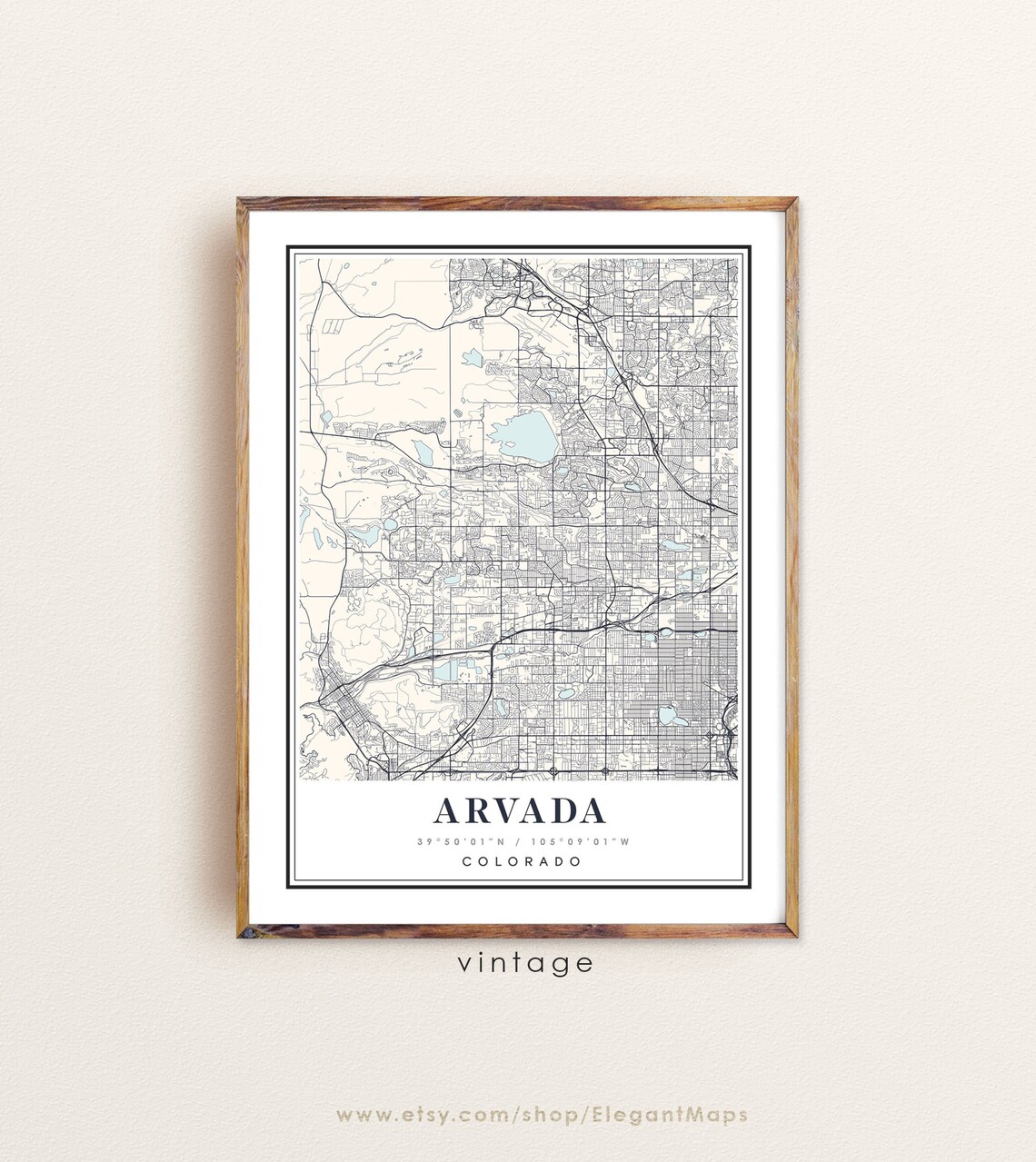 Arvada Colorado map Arvada CO map Arvada city map Arvada | Etsy