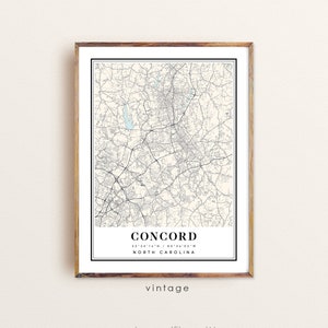 Concord North Carolina Map, Concord NC Map, Concord City Map, Concord ...