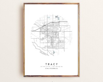 Tracy California Map | Etsy
