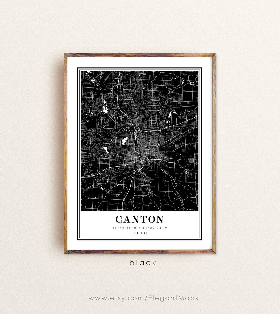 Canton Ohio Map Canton OH Map Canton City Map Canton Print - Etsy