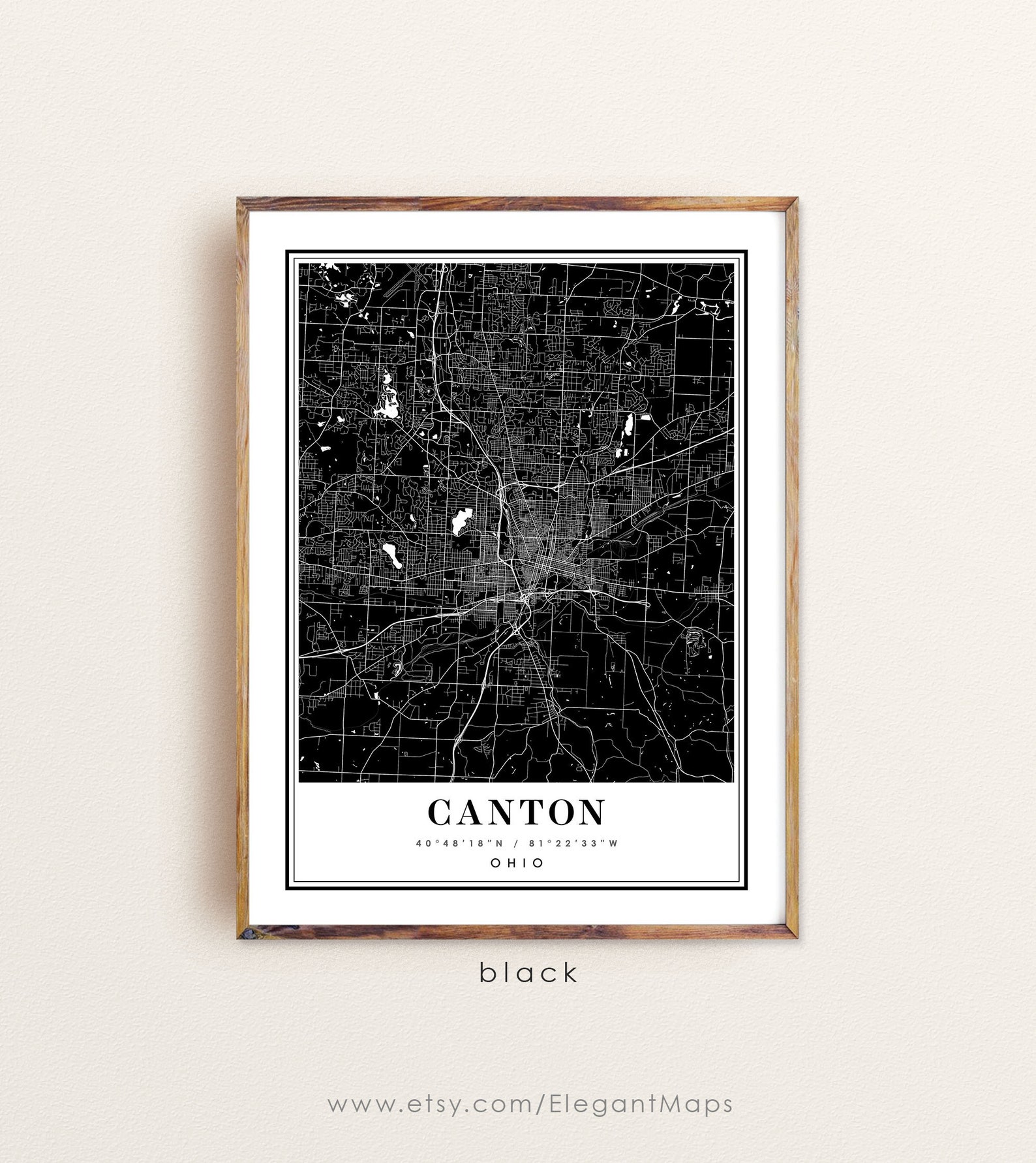 Canton Ohio Map Canton OH Map Canton City Map Canton Print - Etsy
