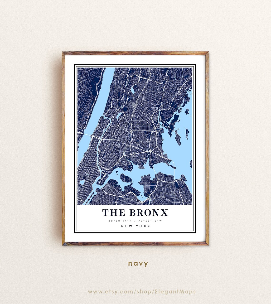 The Bronx New York map The Bronx NY map The Bronx city map | Etsy