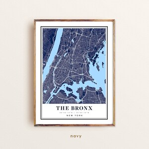 The Bronx New York map The Bronx NY map The Bronx city map | Etsy