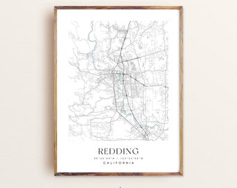 Redding Ca Map - Etsy