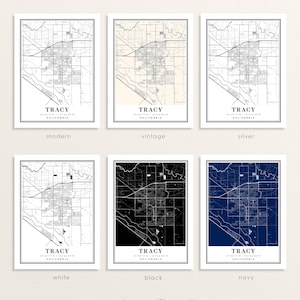 Tracy California Map, Tracy CA Map, Tracy City Map, Tracy Print, Tracy ...