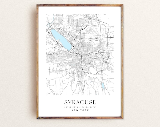 Old Syracuse NY Map 1918 Vintage Upstate New York City Atlas Poster - Etsy