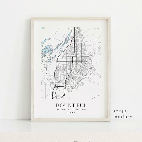 Bountiful Utah Map - Etsy